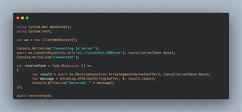 使用 C 在 Net 60 中实现 Websocket 服务器和客户端 实时互动网 使用 C 在 Net 60 中实现 Websocket 服务器和客户端 实时互动网