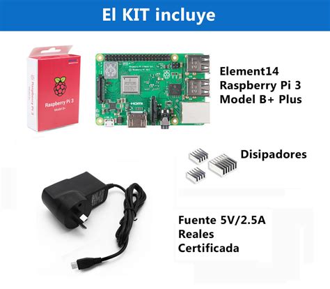 RASPBERRY PI 3 B KIT STEM E14 RS C FUENTE Starware