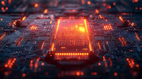 Illuminated Quantum Circuits Showcasing Advanced Algorithms And Data Processing In A Futuristic