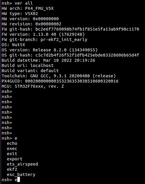 Add Ability To Use Tab To List Choose Commands In Nuttx Shell · Issue 19373 · Px4px4