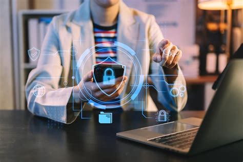 Premium Photo Network Security System Personal Data Information On