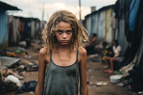 Premium Photo A Girl In A Brazilian Slum
