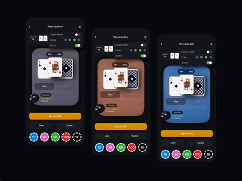 Hi Low Card Game Ui Concept By John Khester On Dribbble