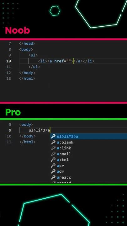 ol emmet code html css shortsviral shorts youtube