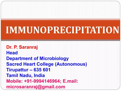 Immunoprecipitation Ppt