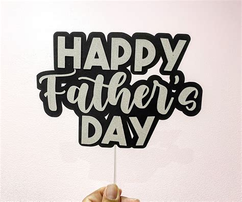 Happy Fathers Day Cake Topper Personalized Cake Topper Custom Made