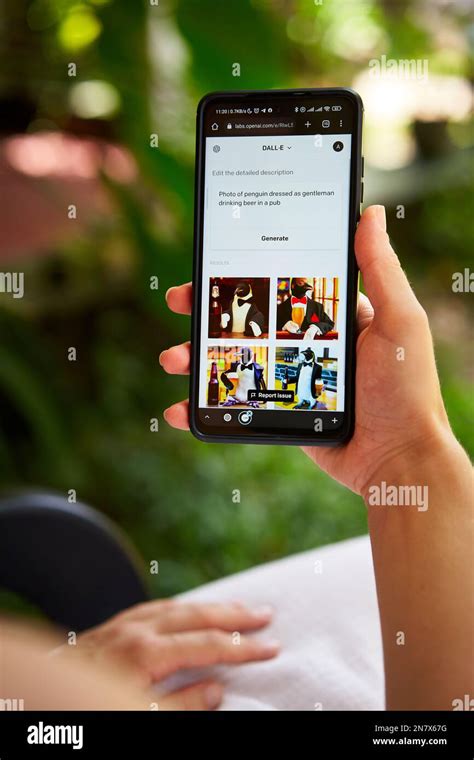 February 5 2023 Mirissa Sri Lanka Using Openai Dall E On Phone