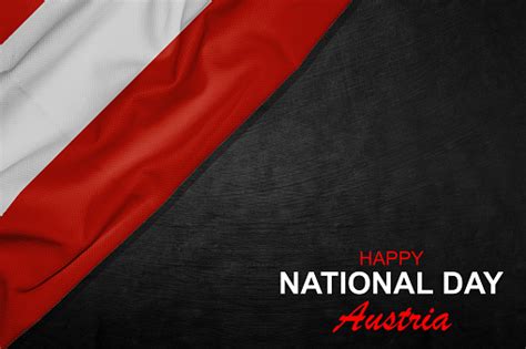 오스트리아 국경일 매년 10 월 26 일에 축하되는 전국 해피 홀리데이 오스트리아 국기 애국적인 요소 포스터 카드 배너 및 배경 벡터 그림입니다 오스트리아 국기에 대한 스톡