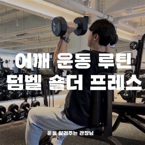 어깨 운동 루틴덤벨 숄더 프레스프론트 레이즈 자세 네이버 블로그