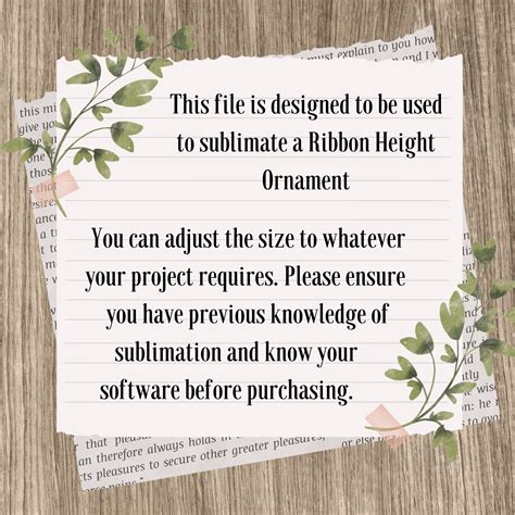 Ribbon Height Ornament Digital Download Ribbon Growth Etsy
