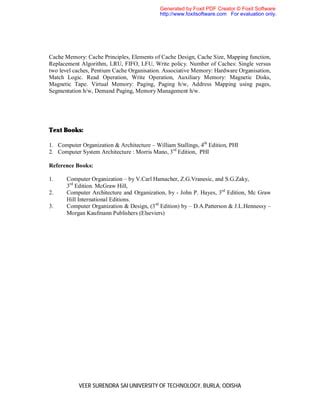 Computer Organization Lecture Notes PDF