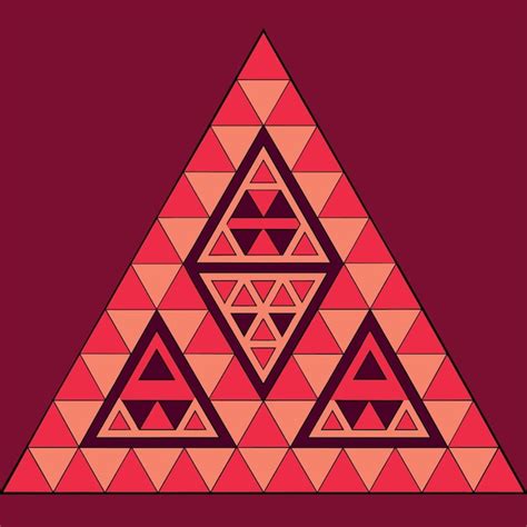 Geometric Triangle Pattern Sierpinski Triangle Fractal Abstract Vector