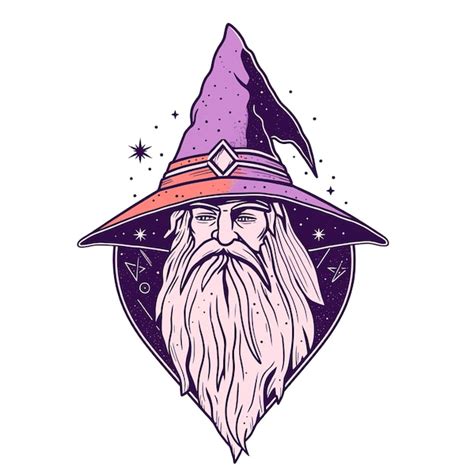 Premium Ai Image A Wizard With A Long Beard And Hat On The Front