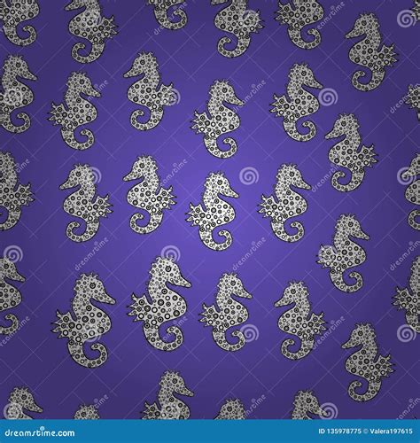 Cute Girly Seamless Pattern Drawn By Hand Stock Illustration Illustration Of Repeated Seaweed
