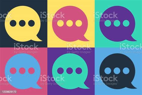 팝 아트 음성 버블 채팅 아이콘 색상 배경에 격리 메시지 아이콘입니다 통신 또는 댓글 채팅 기호입니다 벡터 일러스트레이션 토론에 대한 스톡 벡터 아트 및 기타 이미지