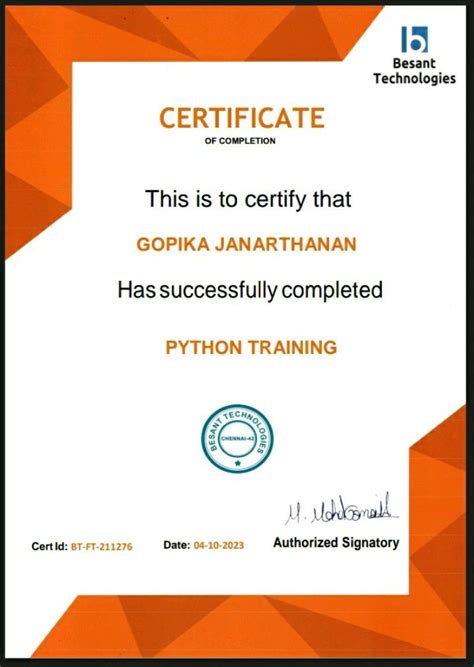 Gopika Janarthanan On Linkedin Besanttechnologies Python Svct