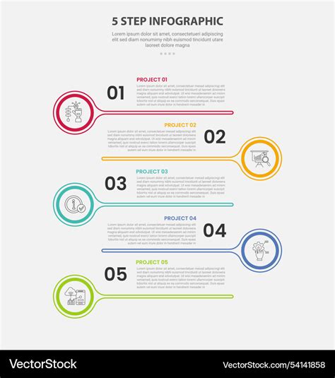 Points Template Infographic Outline Style Vector Image