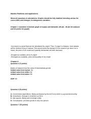 Macro Problem Set Docx Mankiw Problems And Applications Show All Equations Calculations