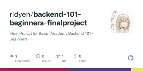 Github Rldyenbackend 101 Beginners Finalproject Final Project For
