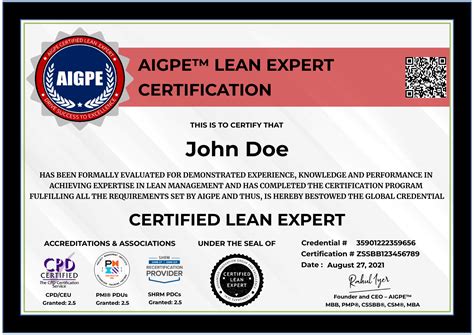 Lean Expert Certification Aigpe