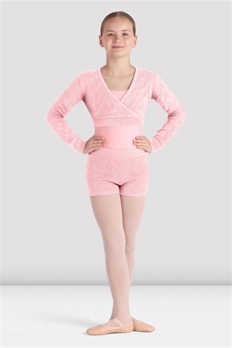 Girls Emily Long Sleeve Wrap Top Pink Bloch Dance Eu