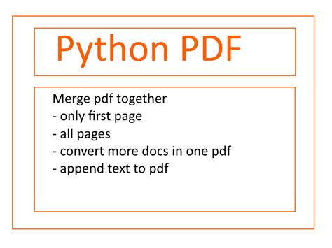 Merge Only The First Page Of Many Pdfs Files With Python Python Programming