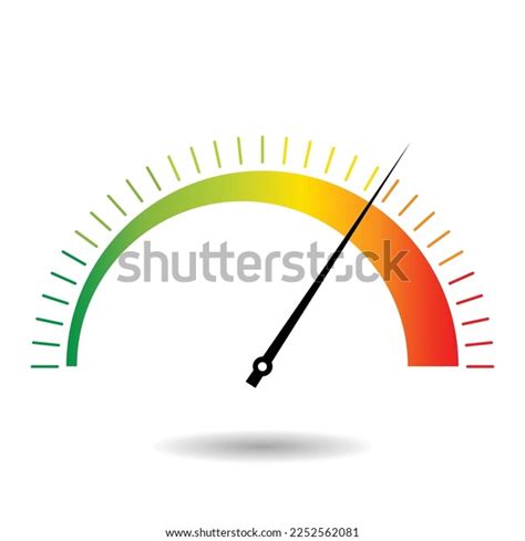 Gauge Meter Indicatorprogress Performance Chart Vector Stock Vector Royalty Free