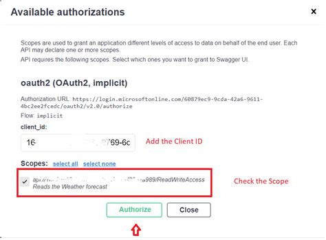 🔐 enable oauth 2 authorization using azure ad and swagger in 5 0