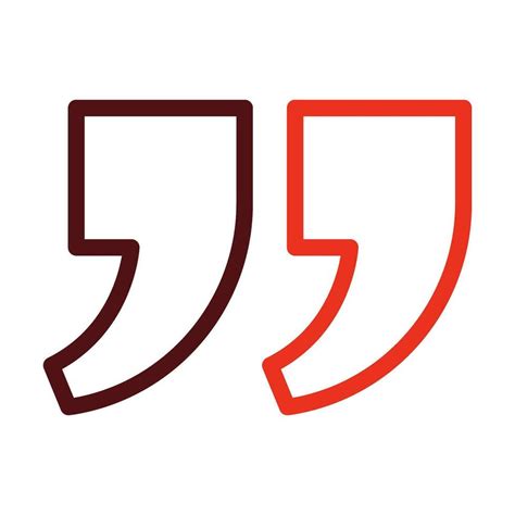 Quote Vector Thick Line Two Color Icons For Personal And Commercial Use