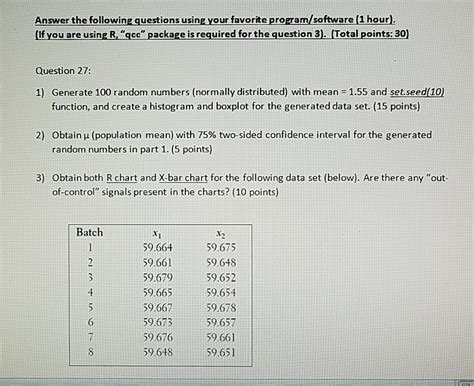 Solved Answer The Following Questions Using Your Favorite