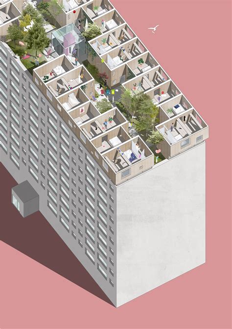 Sigurd Larsen Proposes Modular Village On Berlin Apartment Block Roof