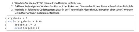 Warum Ist Die Codefrage In Der Theorie Kein Algorithmus In Python Aber Schon Programmieren