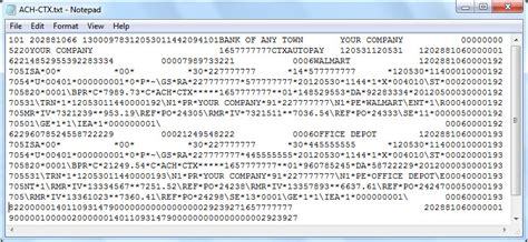 ach ctx edi creation