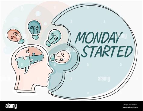 Conceptual Display Monday Startedgetting Ready For New Week Rest Is Over Lets Begin Work