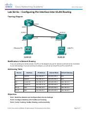 Configuring Per Interface Inter VLAN Routing Lab SU A Study Course Hero
