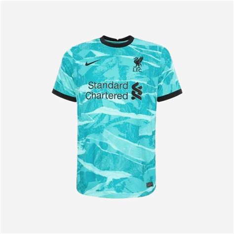 나이키 리버풀 F C 2020 21 드라이핏 스타디움 어웨이 숏슬리브 저지 터콰이즈 논 마킹 버전 Nike Kream