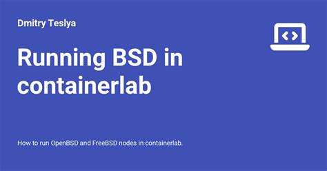 Running Bsd In Containerlab Dmitry Teslya