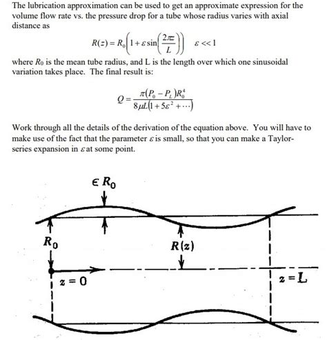 The Lubrication Approximation Can Be Used To Get An