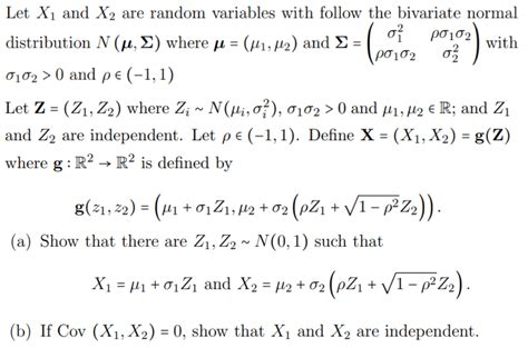 Solved Let X1 And X2 Are Random Variables With Follow The