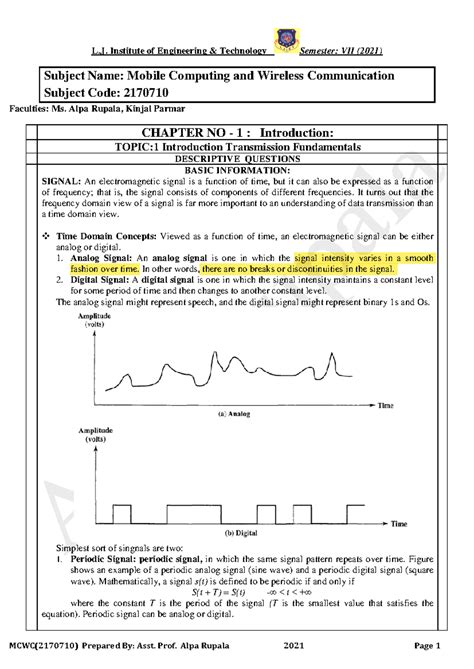 Mcwc Ch 1 4 Imp With Ans Note Subject Name Mobile Computing And Wireless Communication