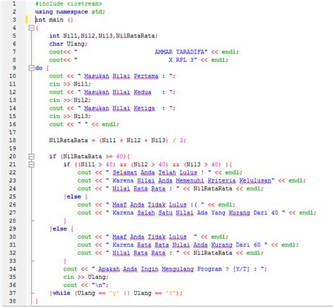 Program Menentukan Hari Menggunakan If Dan Switch Case Dan