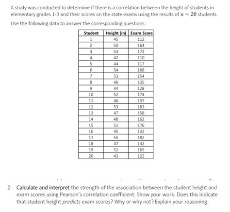 Solved A Study Was Conducted To Determine If There Is A Chegg