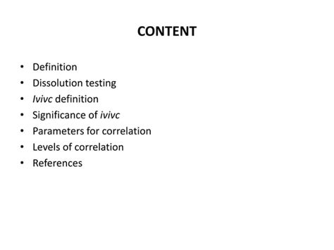 In Vitro Dissolution And Iviv Correlation Pptx