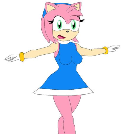 Amy Rose In Her Blue Dress By Shot The Coyote777 On Deviantart