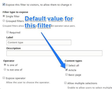 views how do i set up a default value for a text field drupal answers