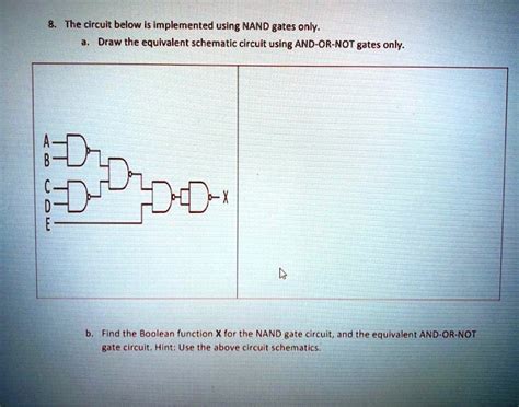 Solved The Circuit Below Is Implemented Using Nand Gates Only A Draw