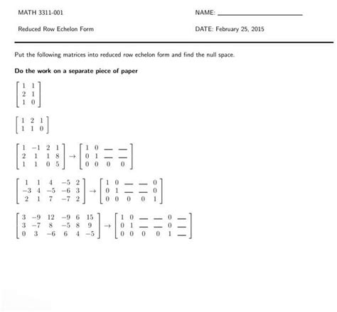 answered put the following matrices into reduced… bartleby