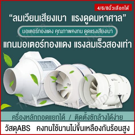 พัดลมระบายอากาศ ท่อระบายอากาศในครัว พัดลมระบายในห 4 นิ้ว มอเตอร์ 40w ส่งท่ออลูมิเนียมฟอยล์ 1m