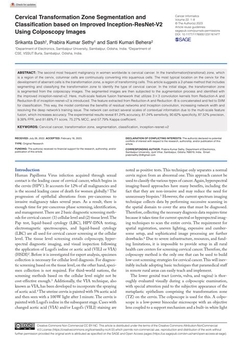 Pdf Cervical Transformation Zone Segmentation And Classification