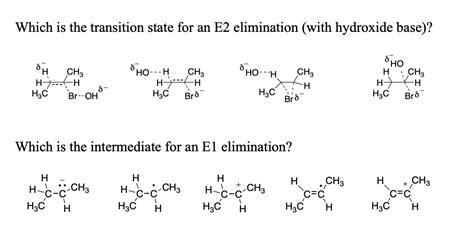 Solved Which Is The Transition State For An E2 Elimination